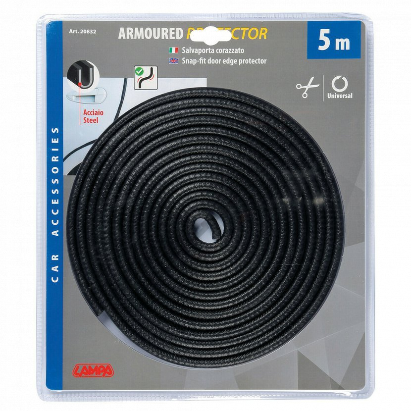 Veľmi odolný chránič hrán dverí čierny 5 m | SportovniAutodoplnky.sk